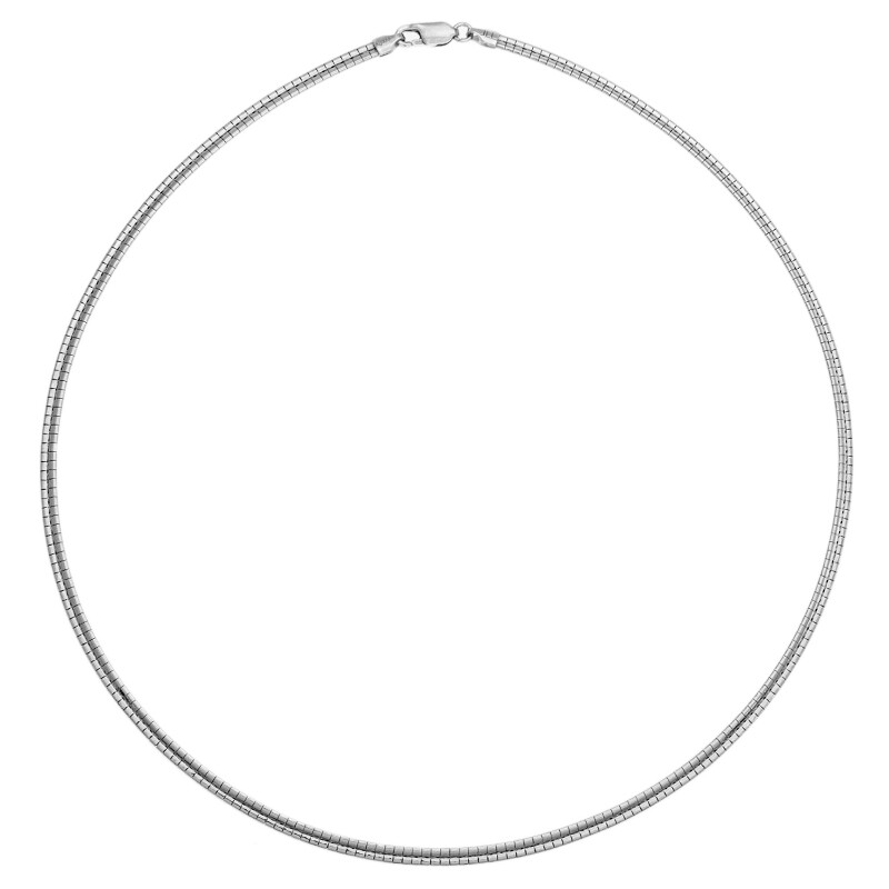 Collier oméga en argent 925, 45 cm