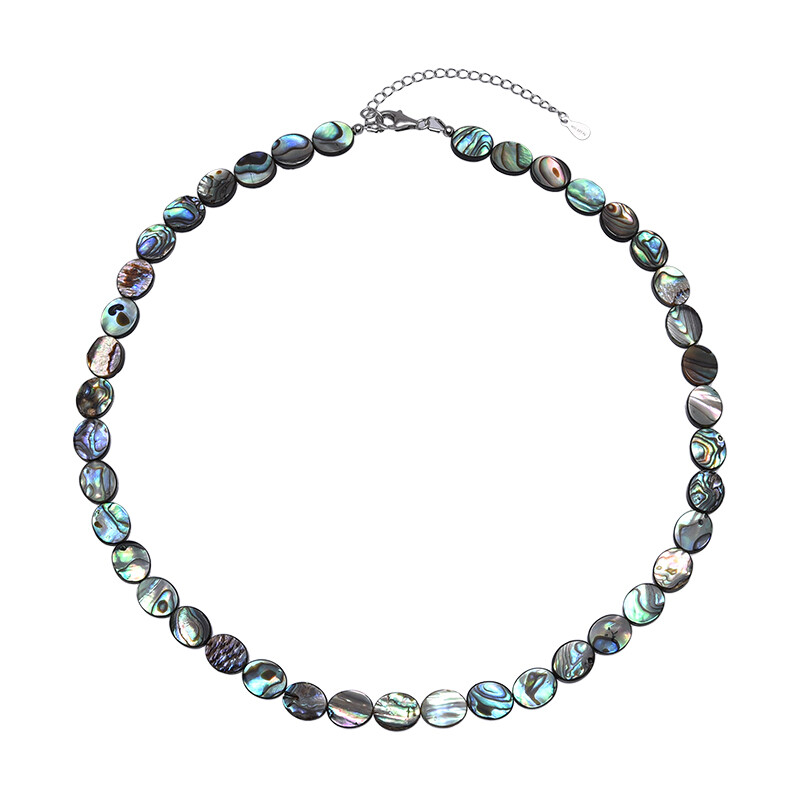 Collier en argent et Coquillage d'Abalone-4511GR | Juwelo Bijouterie