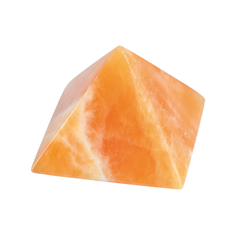 Pyramide de calcite orange mexicaine, 840ct Fancy Cut