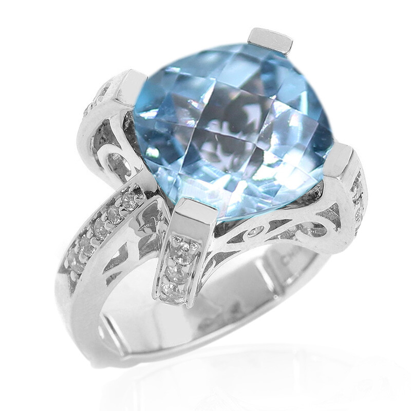 Bague en argent et Topaze bleu ciel (Dallas Prince Designs)-8391ED | Juwelo Bijouterie